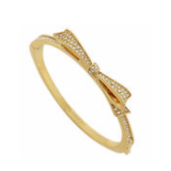 kate spade | Jewelry | Kate Spade Love Notes Pave Bow Bangle Bracelet ...